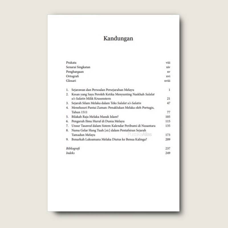 AHMAT ADAM Tawarikh Melayu dan Melaka : Esei-esei Pilihan (SIRD)